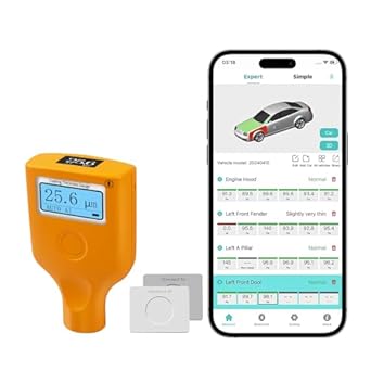 Thickness Gauge with Dual Screen, Mil/um Automatic Thickness Paint ...
