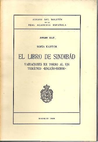 Amazon.com: El libro de Sindibad: 9788460053880: Kantor, Sofía: Books