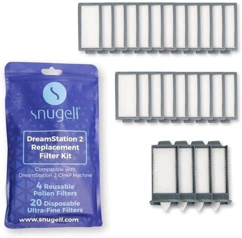 Dreamstation 2 Filters by Snugell - 24-Pack (4 Reusable Pollen Filters ...