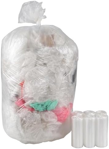 Ziglous 13 Gallons Large Clear Trash Bags, 50 L Garbage Bags, 150 ...
