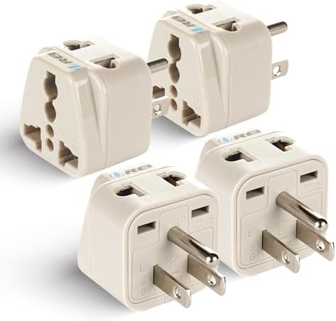 Amazon.com: NEW! 4 Pieces ASIA TRAVEL ADAPTER Pack for MOST countries ...