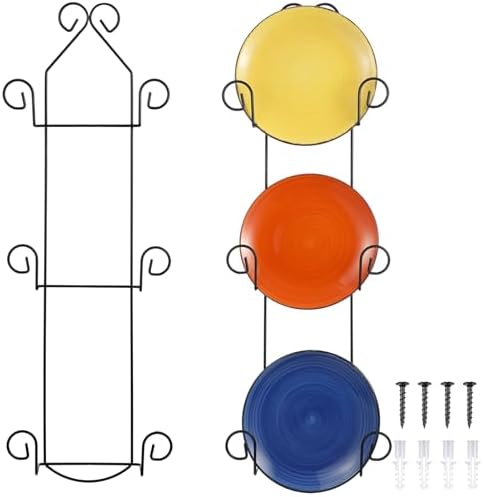 Amazon.com - Menkxi 2 Pcs Vertical Wall Plate Racks for Display Plate ...