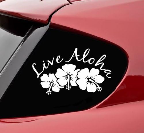 Amazon.com: Slap-Art Live Aloha Vinyl Decal Bumper Sticker : Sports ...