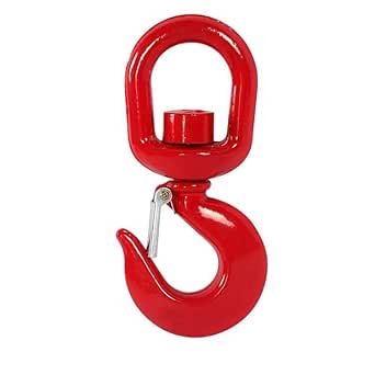 5 Ton Swivel Lifting Hook with Safety Latch，Swivel Hooks Heavy Duty for 5Ton Working Load Limit ...