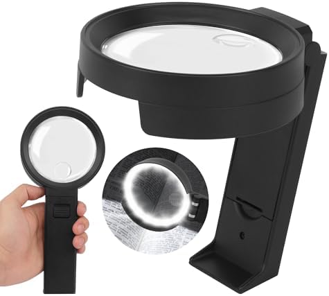Amazon.com: VISION AID 30X Hands-Free Magnifying Glass with 21 LED ...