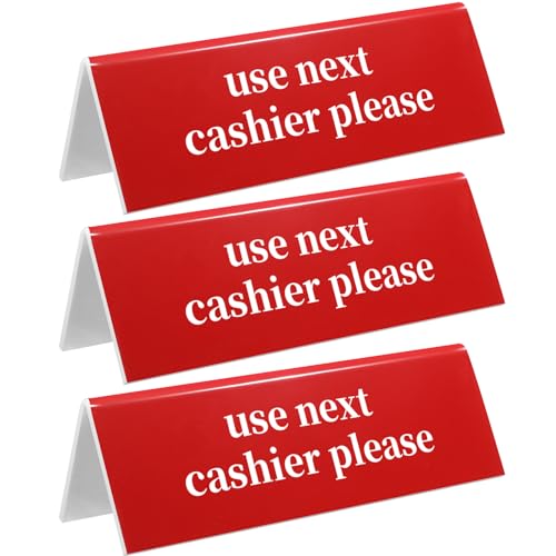 Wenqik 3 Pcs Checkout Closed Desk Sign Use Next Cashier Sign - Want It All