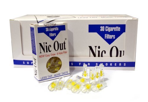 Amazon.com: Nic Out Filters For Cigarette Smokers (New Easy Draw 8 Hole ...