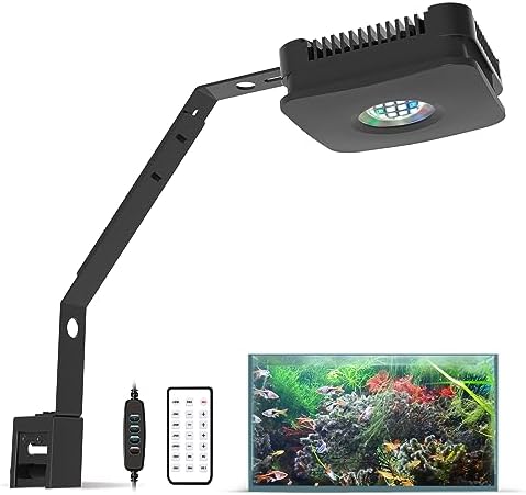 Lominie Aquarium Plant Light Clip on Aquarium Light 30W Fish Tank Light ...