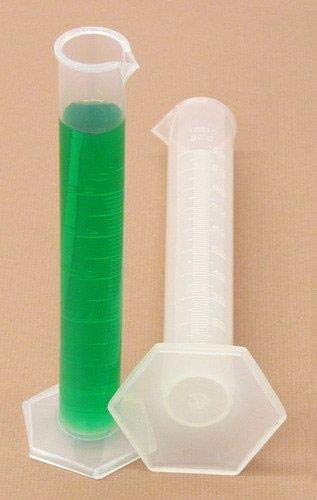Graduated Cylinder Plastic PP 25 ml Hex Base Pack of 10: Amazon.com ...