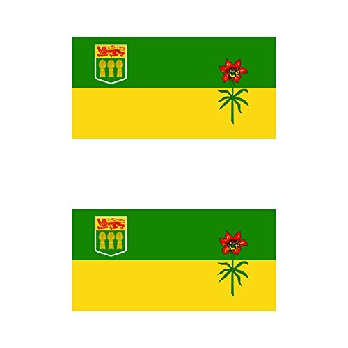 Amazon.com: Two Pack Saskatchewan Flag Sticker Decal Self Adhesive ...