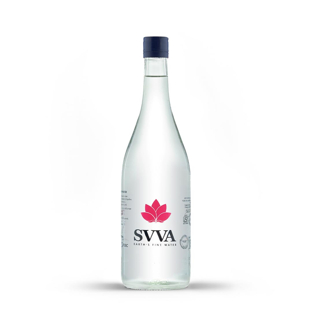 SVVA Earth's Finest Water Premium Subterranean Water | 750 ML Pack 8 (Glass), Alkaline pH 8 ...
