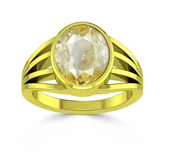 Buy 7clouds 4 Real pila pukhraj stone 7.25 ratti original certified ...