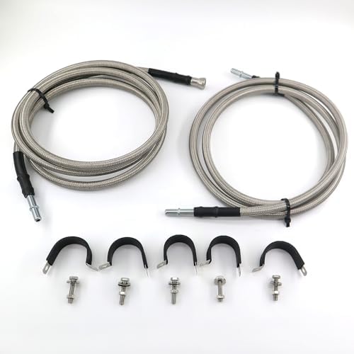 Amazon.com: Stainless Steel Braided Fuel Lines Kit 819-816 Fit for ...
