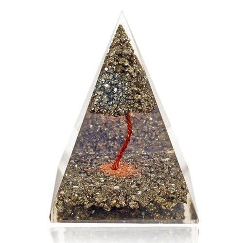 Amazon.com: Orgonite Crystal Pyrite Tree Pyramid With Healing ...