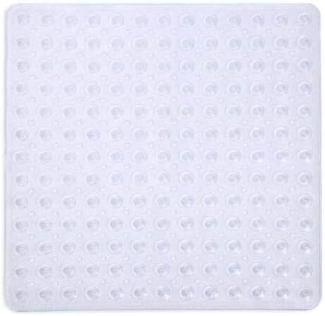 Non-Slip Suction Clear Bath Mat for Shower, Bathtub - Square 54cm x ...