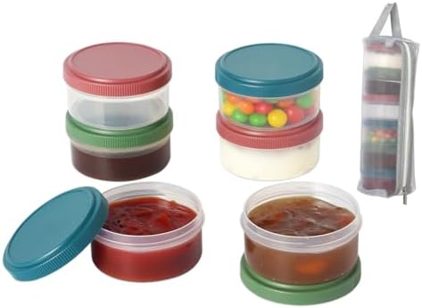 Amazon.com: Condiment Containers with Screw Lids (4-Piece) - Reusable ...