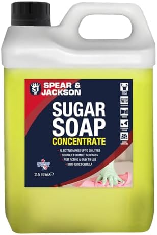 Spear & Jackson Sugar Soap Concentrate, 2.5 Litre, Walls, Grease, Grime ...