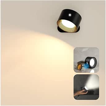ZEHUILT LED Wall Sconce Wall Mounted Reading Lights Battery Operated ...