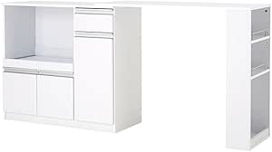 Amazon｜伸縮 キッチンカウンター 2点セット スリーアイ VKC-7150OS ホワイト (IT-551-S3)｜食器棚 オンライン通販