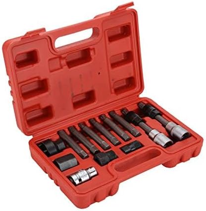 Holdfiturn 13PCS Alternator Freewheel Pulley Car Garage Tool Kit Hex ...