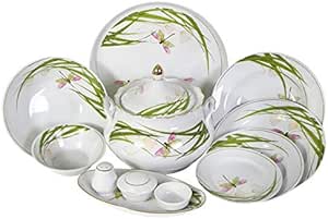 Amazon.com | Dragonfly 37-Piece Porcelain Dinner Set for 6 Persons ...