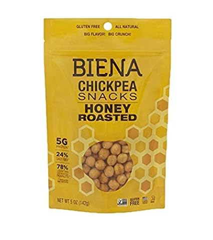 Amazon.com: Biena Chickpea Snacks, Honey Roasted, 5 Ounce ( Pack of 2 ...