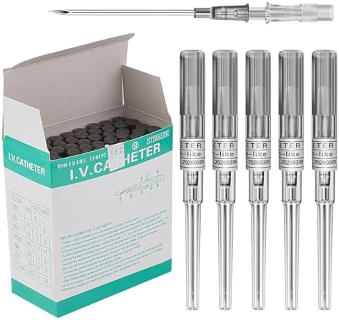 Amazon.com: Gouevn Catheter Piercing Needles - 50PCS Piercing Needles 16G Cateter Para Piercing ...