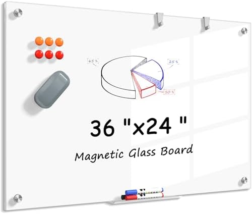 Amazon.com : MaxGear Glass Dry Erase Board, 96" x 48" Magnetic Glass White Boards for Walls ...