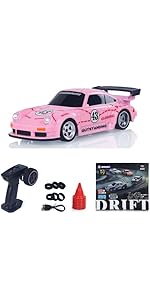 Amazon.com: wheelfun 1/43 Scale Drift 4WD Racing Car RC Full ...