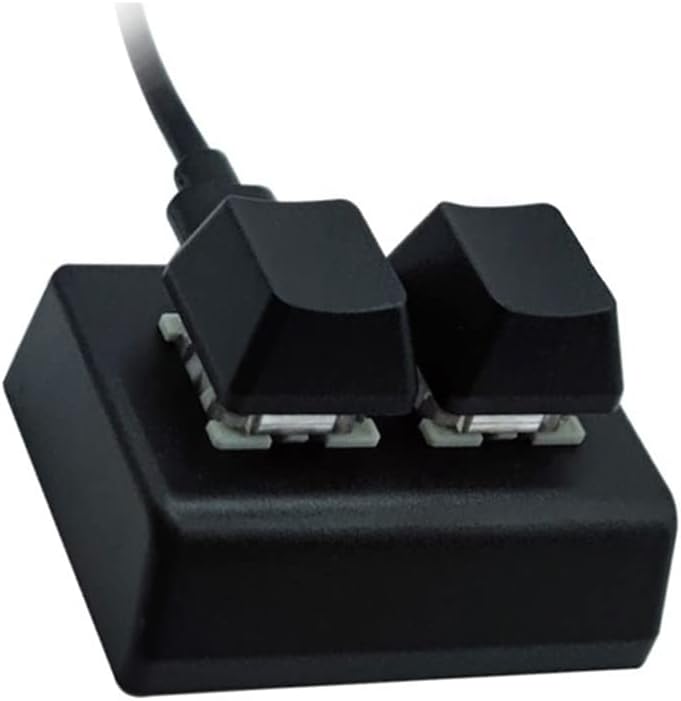 Amazon.com: Hlsicnalm 2 Keys Macro Programming Keyboard RGB Mini Keyboard Gaming Drawing Red ...