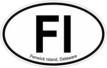 Amazon.com - Slap-Art Fenwick Island DE Oval Vinyl Decal Sticker
