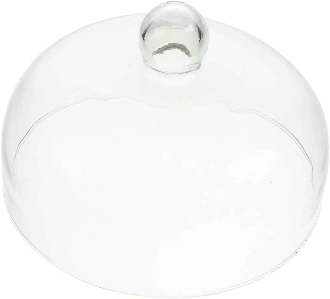 Amazon.com: Hoement Clear Glass Cake Dome with Protective Cover ...