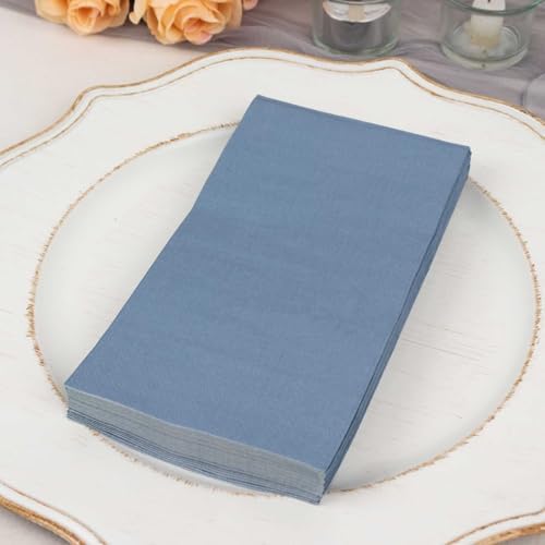 Amazon.com | Whaline 200Pcs Dusty Blue Scalloped Cocktail Napkins ...