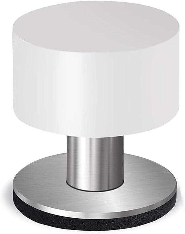Amazon.com: Door Stop, White Silicone with Stainless Steel Base, Self ...