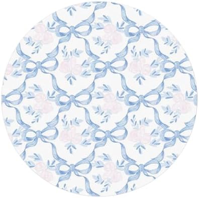 Amazon.com: NaZaUK Coquette Blue Bow Floral Mouse Pad, Mouse Pads for ...