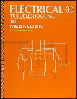 1989 Medallion Electrical Troubleshooting Manual Original: Eagle, Eagle ...