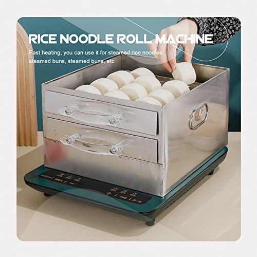 HEMOTON Steel Rice Noodle Roll Machine Single- layer Chinese Cheung Fun ...