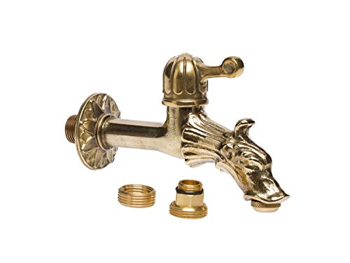 aubaho Faucet spout valve brass 1/2 inch antique style dragon fountain ...