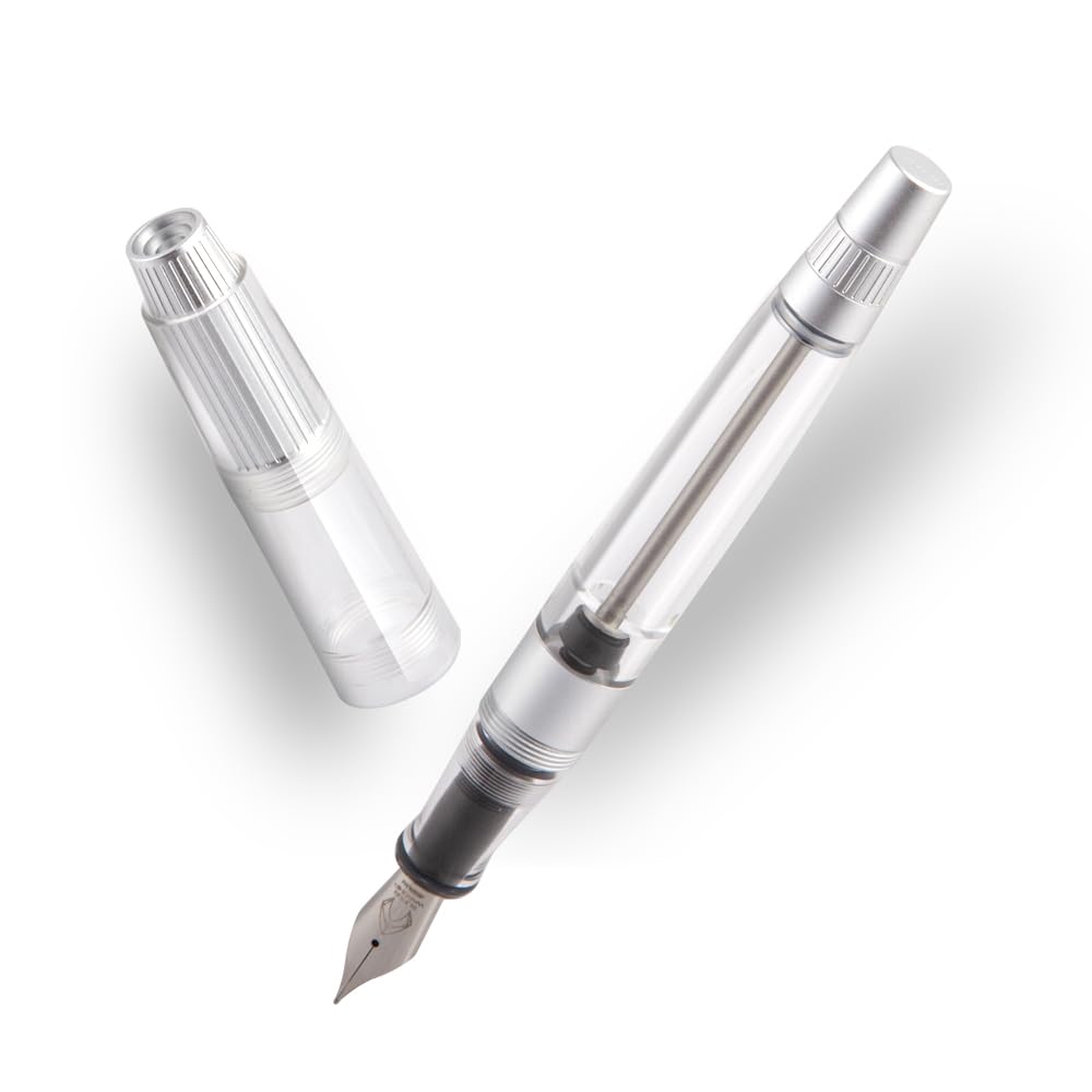 Amazon.com : Natami Vacuum Filling Fountain Pen,Titanium & Acrylic ...