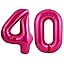 Amazon.com: 40 Inch Hot Pink 21 Number Balloons Giant Jumbo Huge 12 or ...