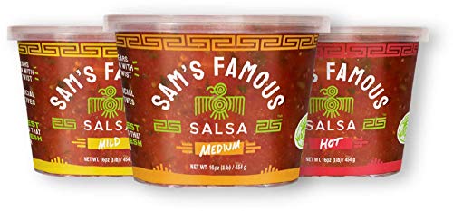 Amazon.com : Sam's Famous Salsa 3 Pack | Fresh Salsa Cold Shipped ...