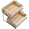 Prestige Wicker Wooden Two Tier Countertop Display Stand : Amazon.co.uk ...