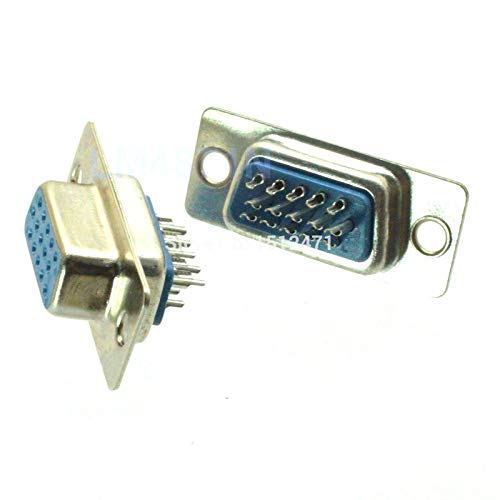 10 conectores VGA DB15 DB-15 15 pines hembra 2 filas para adaptador de ...