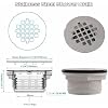 Brushed No Caulk Shower Drain, Welsan PVC Compression Shower Floor ...