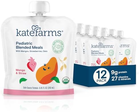 Amazon.com: KATE FARMS Organic Pediatric Blended Meal, Mango and ...