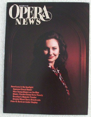 Opera News Magazine. July 1990. Single Issue Magazine. Volume 55, No. 1 ...