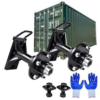2 Pack Shipping Container Wheels Kit, Shipping Container Wheel, 5-Lug ...