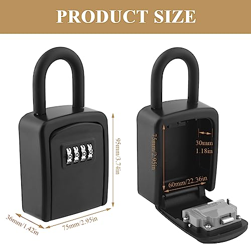 melebellot 4 Position Combination Key Safe with Shackles, Waterproof ...