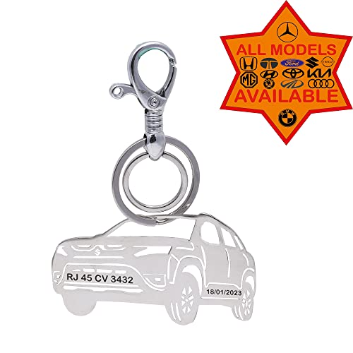 SIlver Valley Car Key Chain Customized Your Car No. Plate on Your Car ...