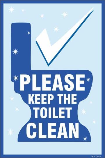 Aditya Sign® PLEASE KEEP THE TOILET CLEAN Sign Board For Office, Home ...